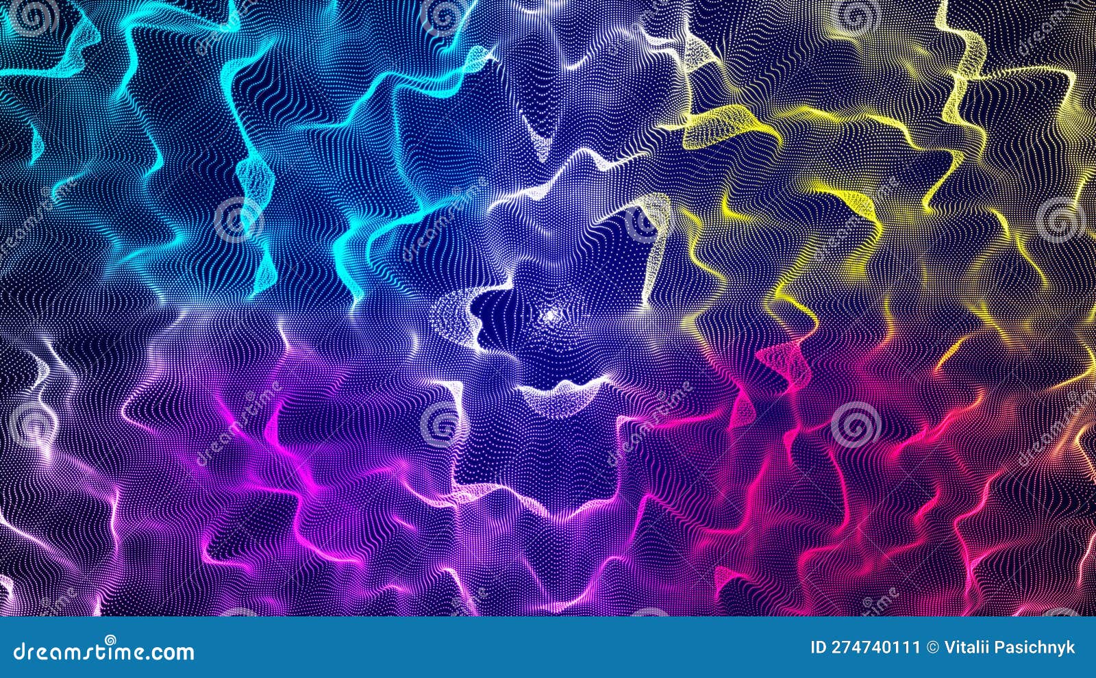 Equalizer for Music. Particle Wave Music. Abstract Sound Visualization ...