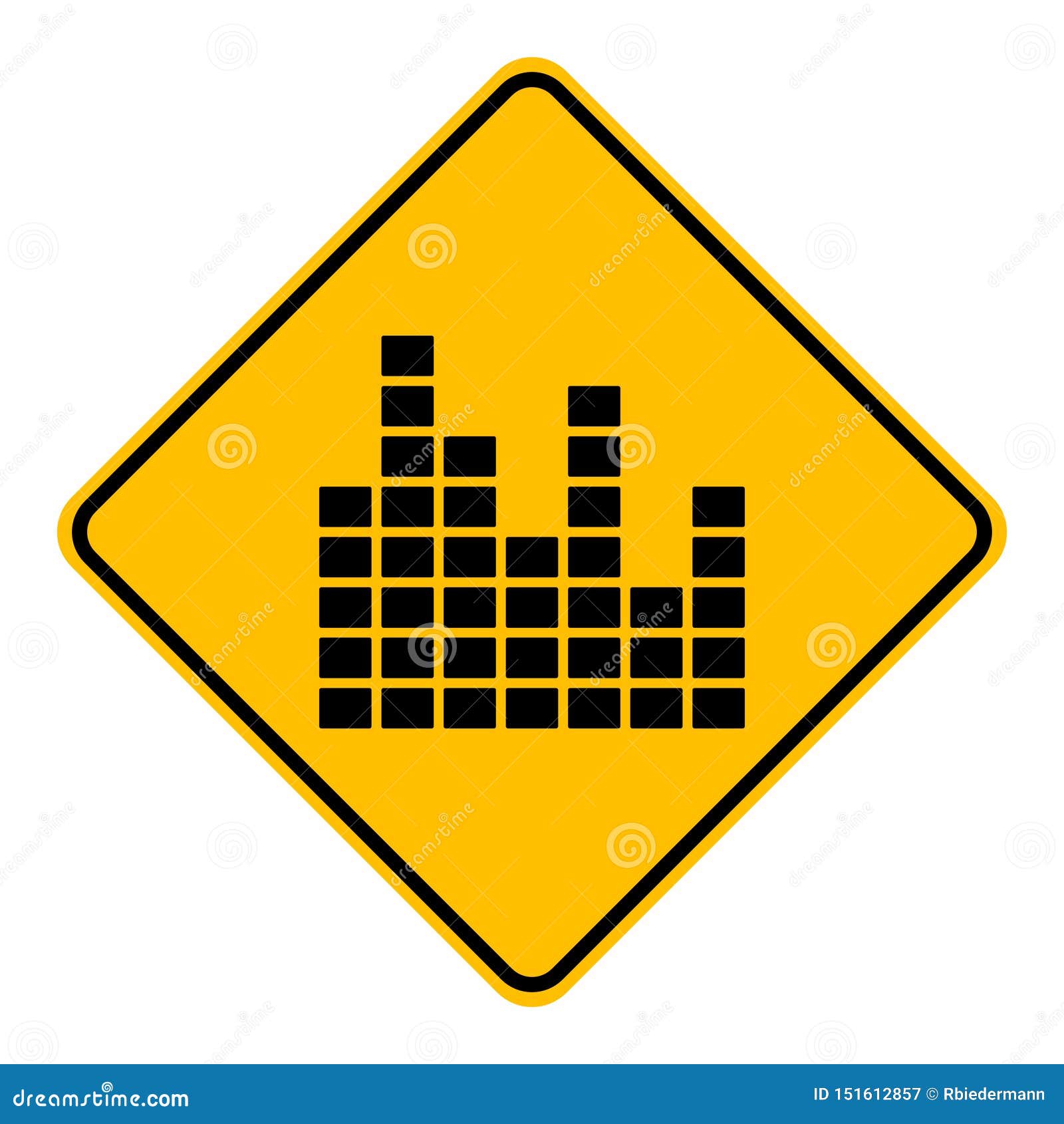 Equalizer and road sign stock vector. Illustration of sound - 151612857