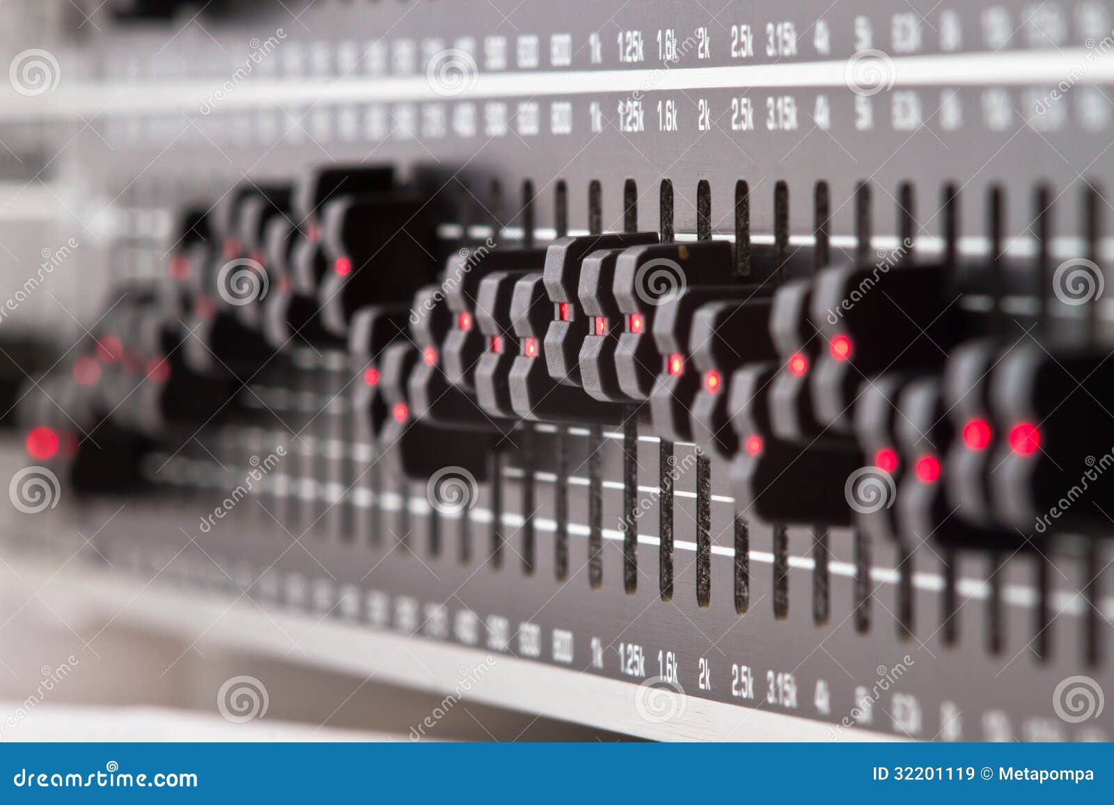 Equalizer sliders stock image. Image of level, band, equalizer - 32201119