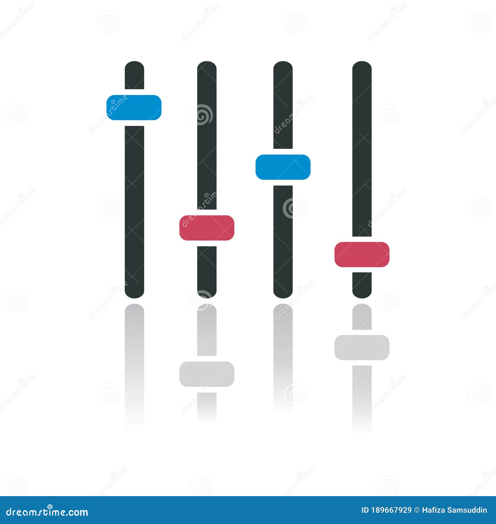 Equalizer Sliders. Vector Illustration Decorative Design Stock Vector ...