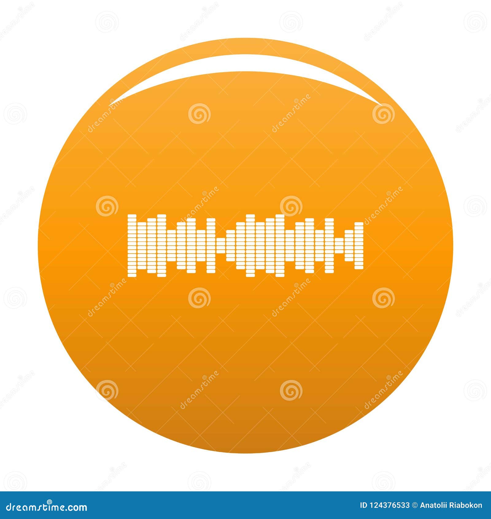 Equalizer Sound Icon Orange Stock Illustration - Illustration of effect ...