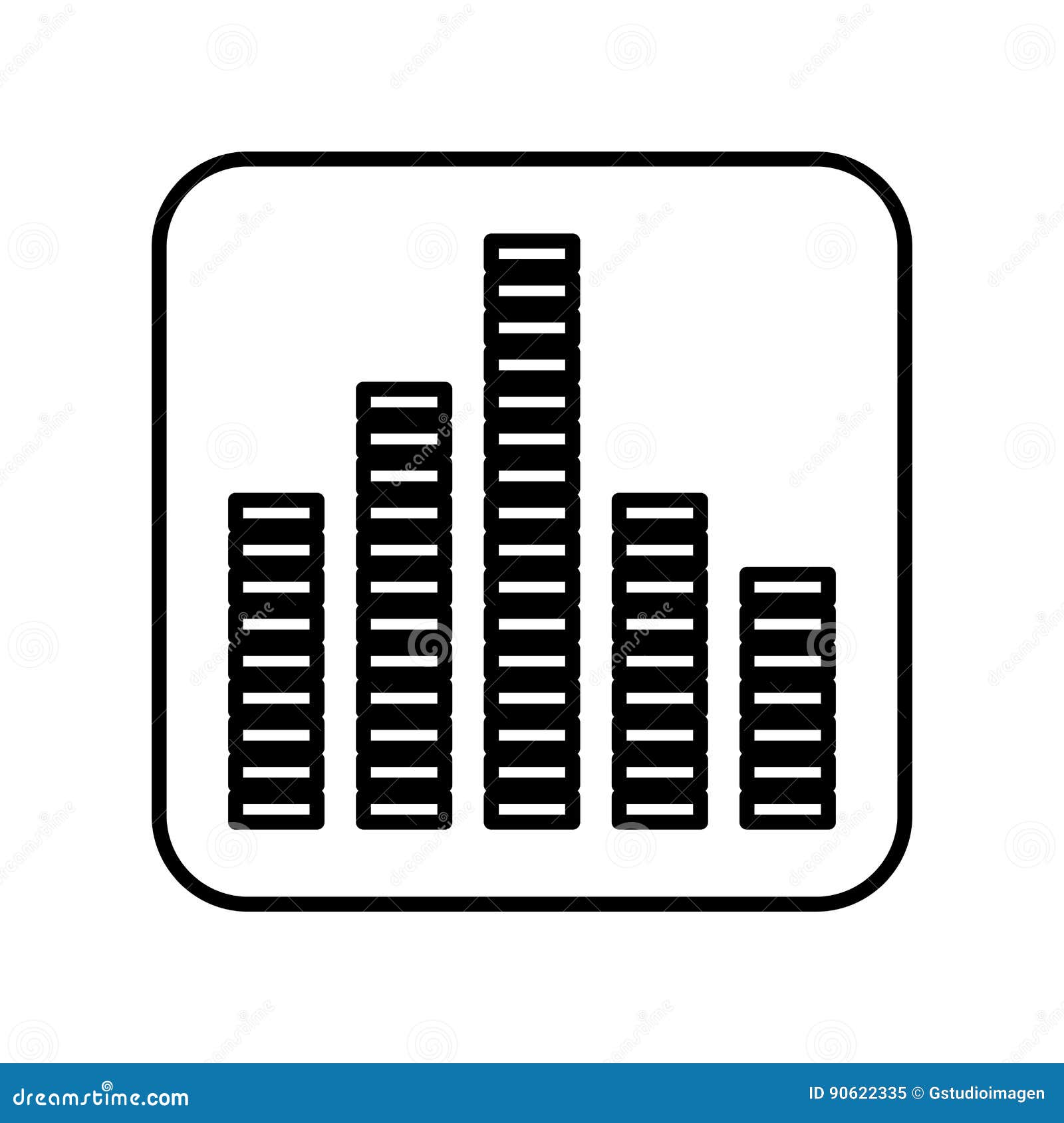 Equalizer Sound Isolated Icon Stock Vector - Illustration of sign ...