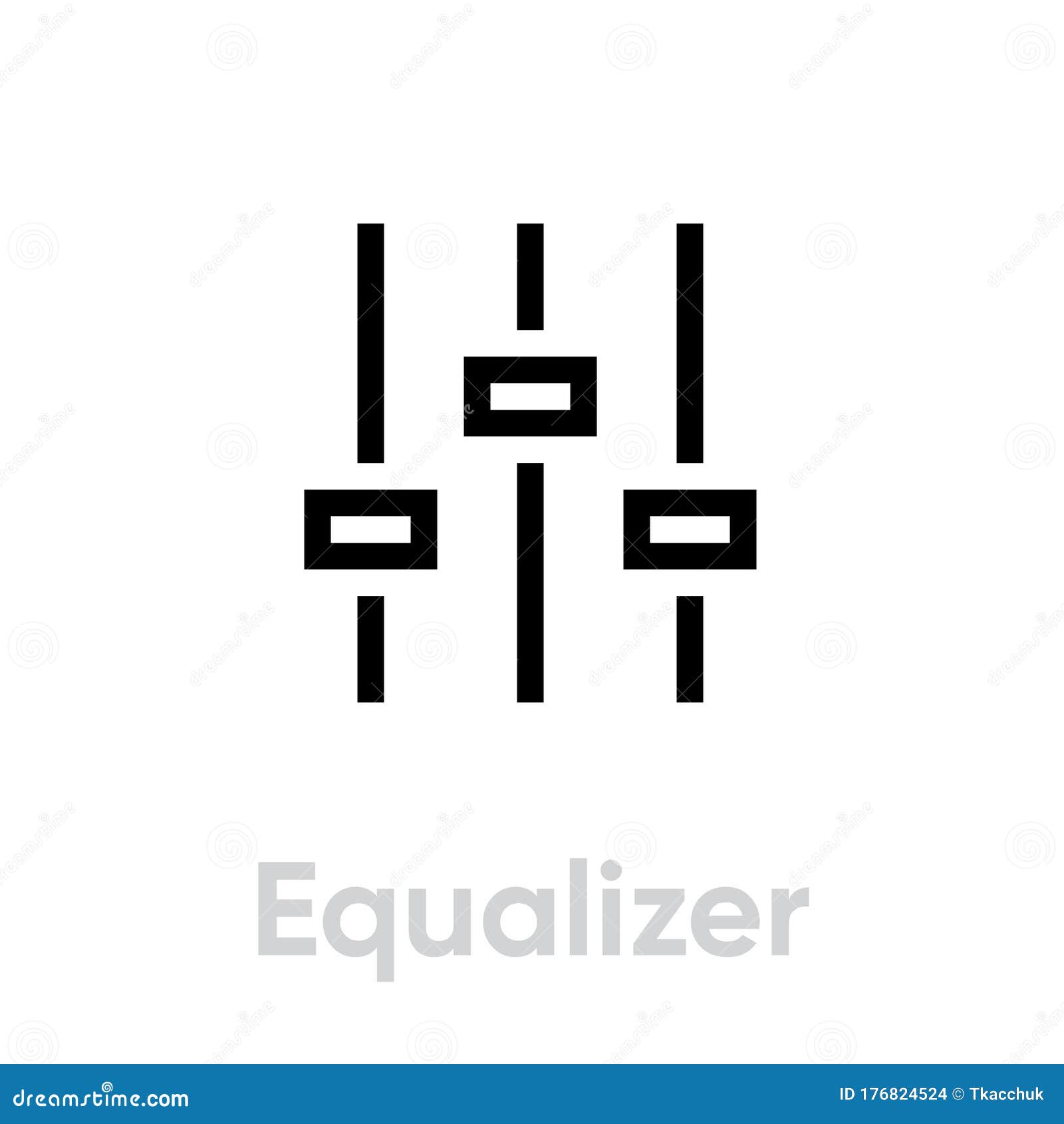 Equalizer Sound Music Icon. Editable Line Vector Stock Vector ...