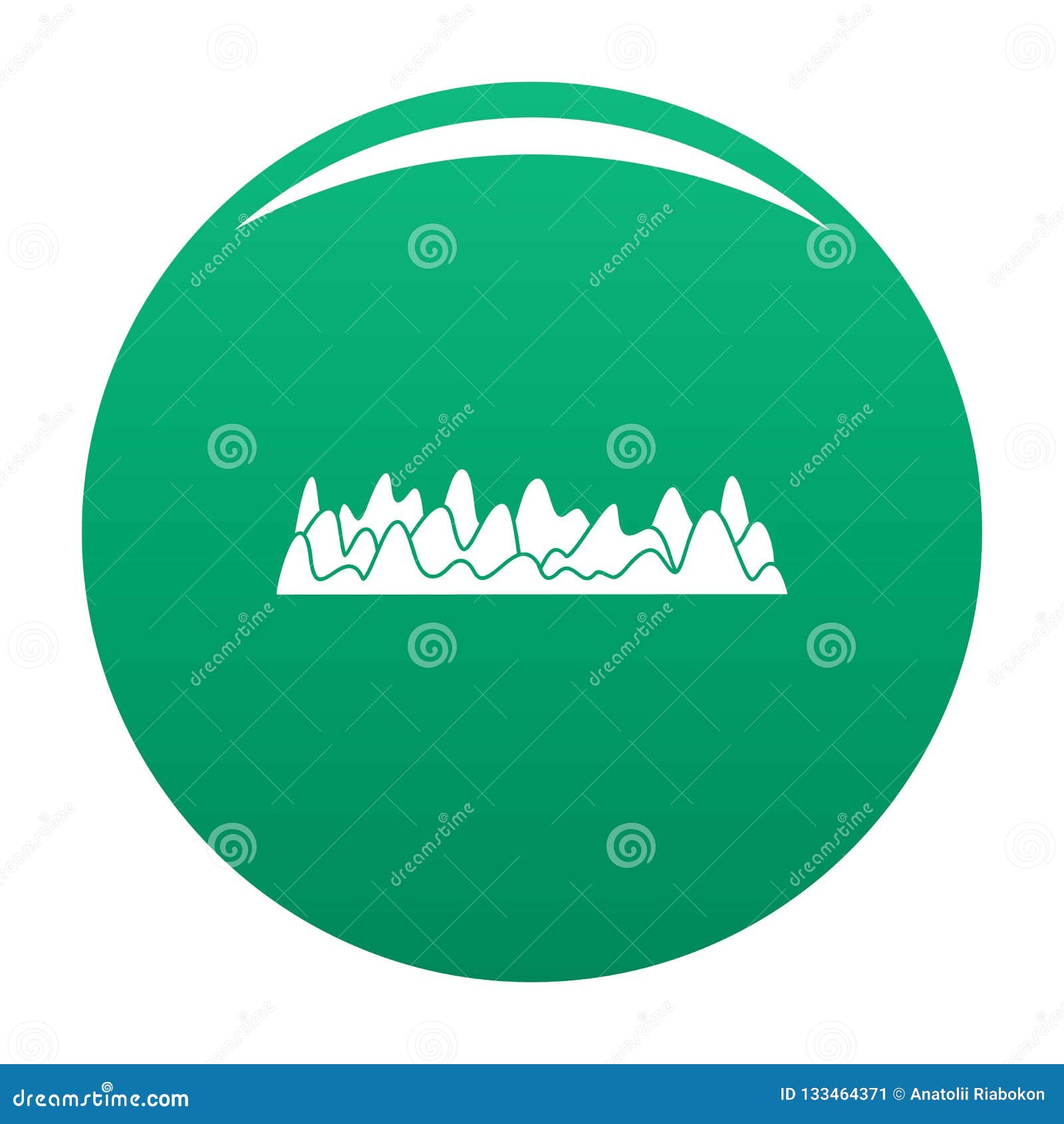 Equalizer Sound Vibration Icon Vector Green Stock Vector - Illustration ...