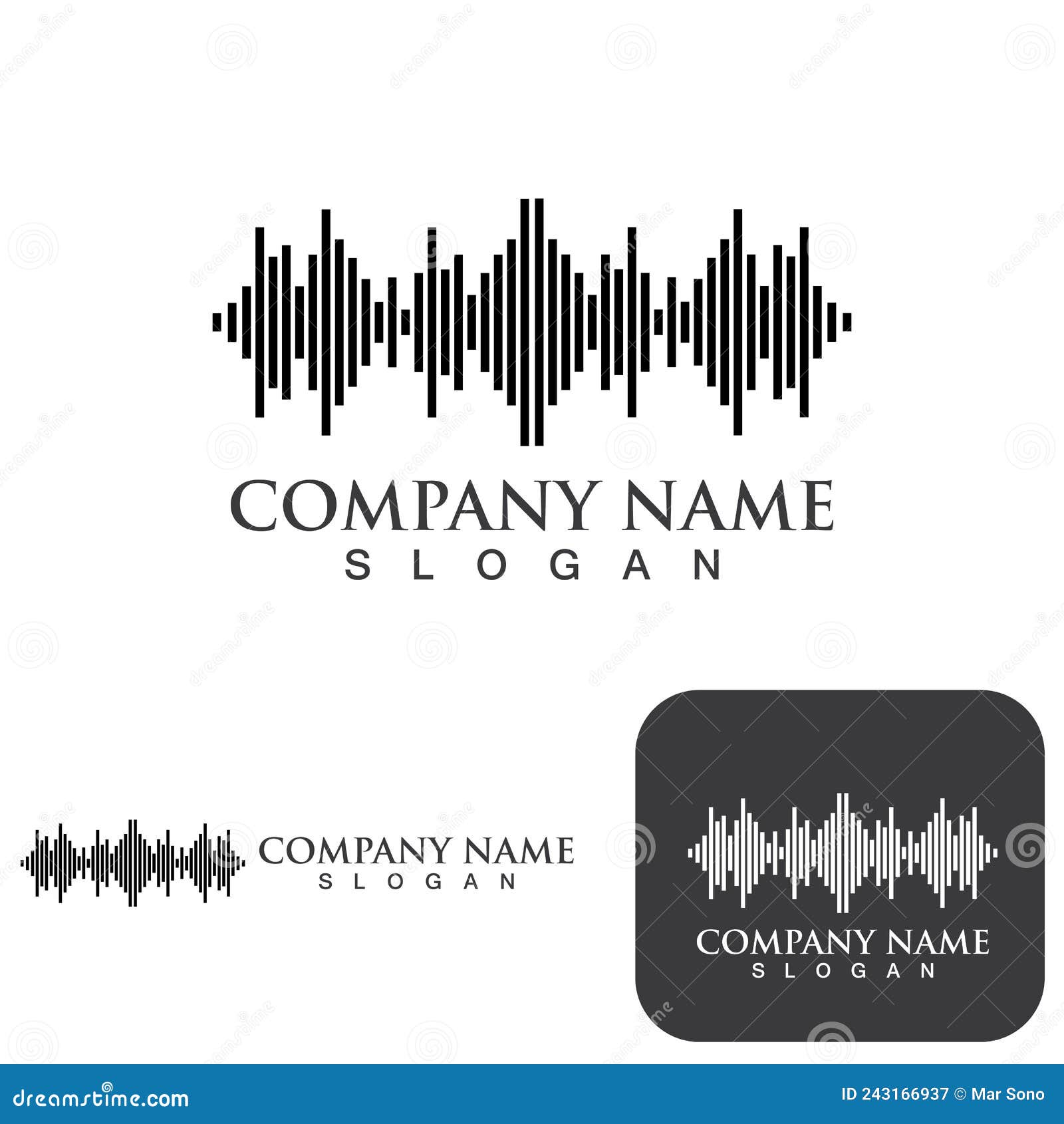 Equalizer Sound Waves Logo Vector Illustration Design Template Stock ...