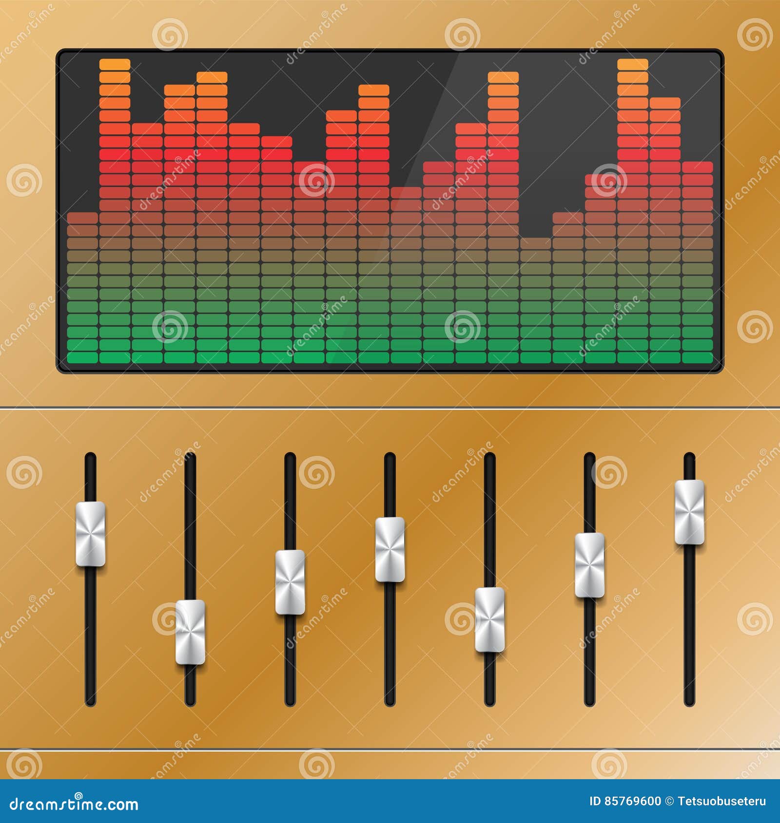 Equalizer stock vector. Illustration of mixer, musical - 85769600