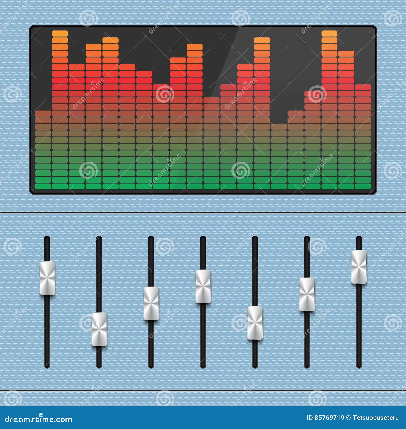 Equalizer stock vector. Illustration of record, sound - 85769719