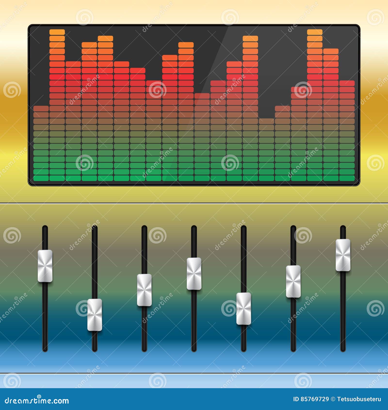 Equalizer stock vector. Illustration of display, mixer - 85769729