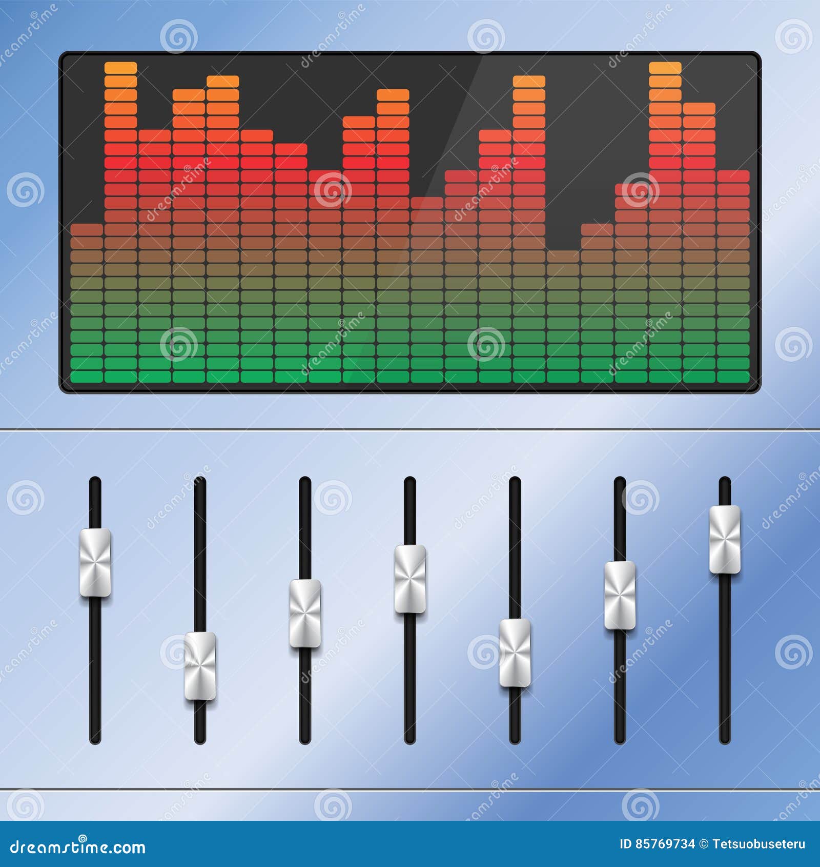 Equalizer stock vector. Illustration of record, digital - 85769734