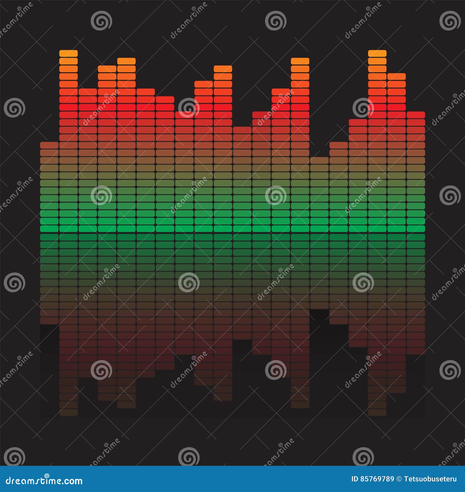 Equalizer stock vector. Illustration of frequency, music - 85769789
