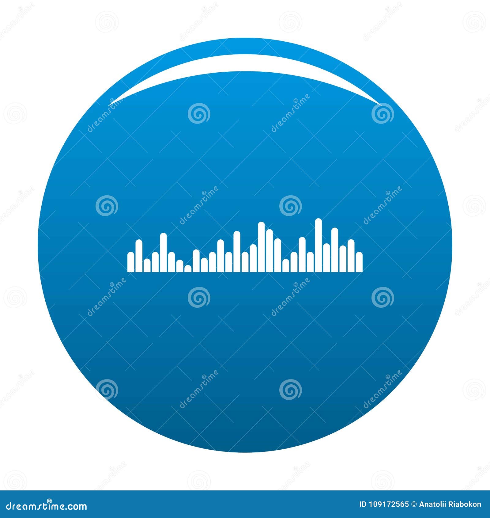 Equalizer Vibration Icon Blue Vector Stock Vector - Illustration of ...
