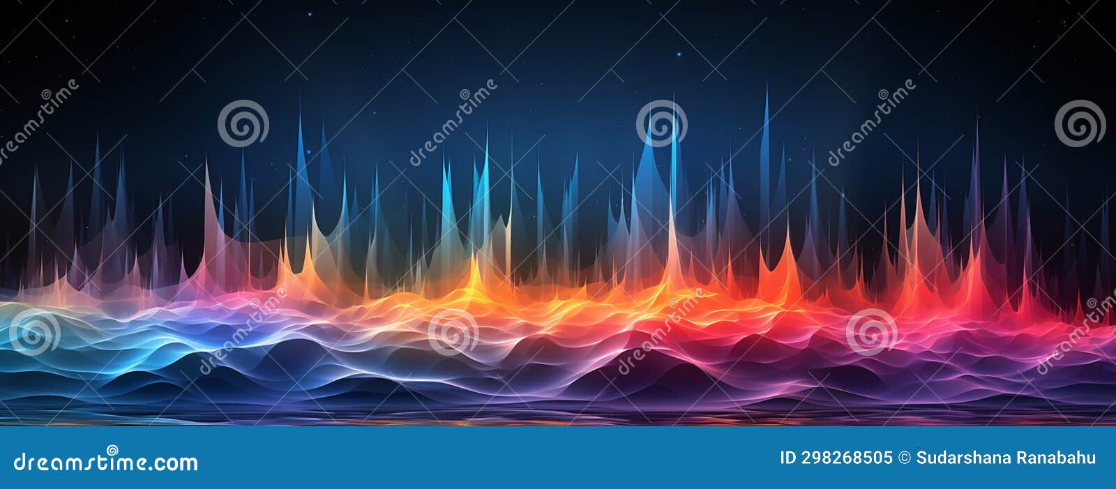 Equalizer Waves Background with Neon Color Effect Stock Image - Image ...