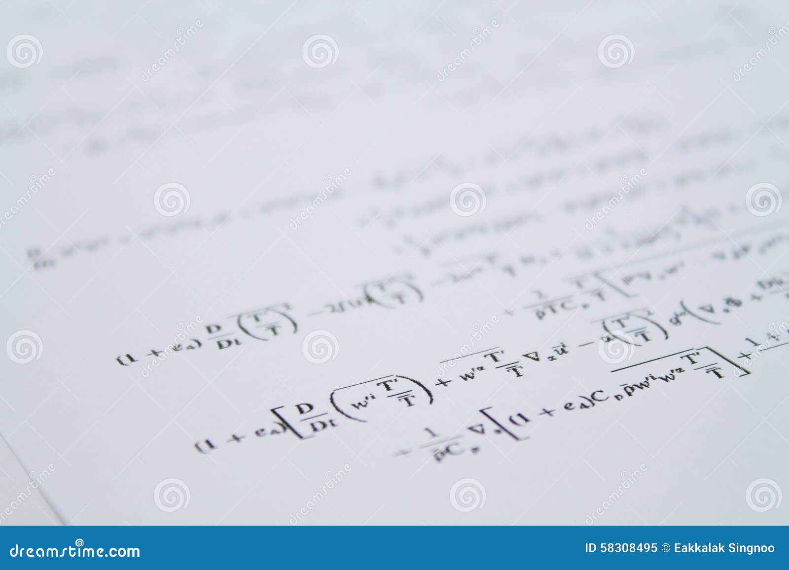 Equation stock image. Image of complicate, complex, formula - 58308495