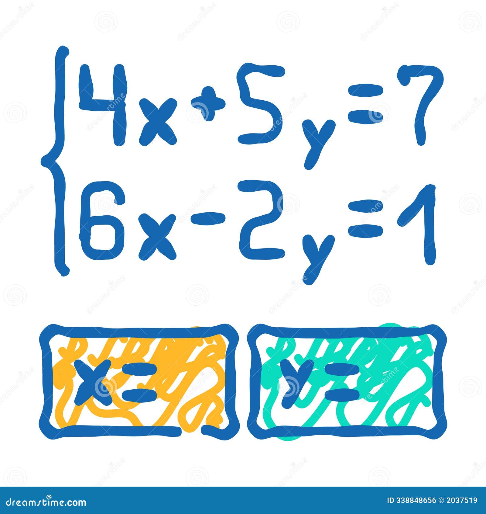 Equation Math Science Education Icon Doodle Illustration Stock Vector ...