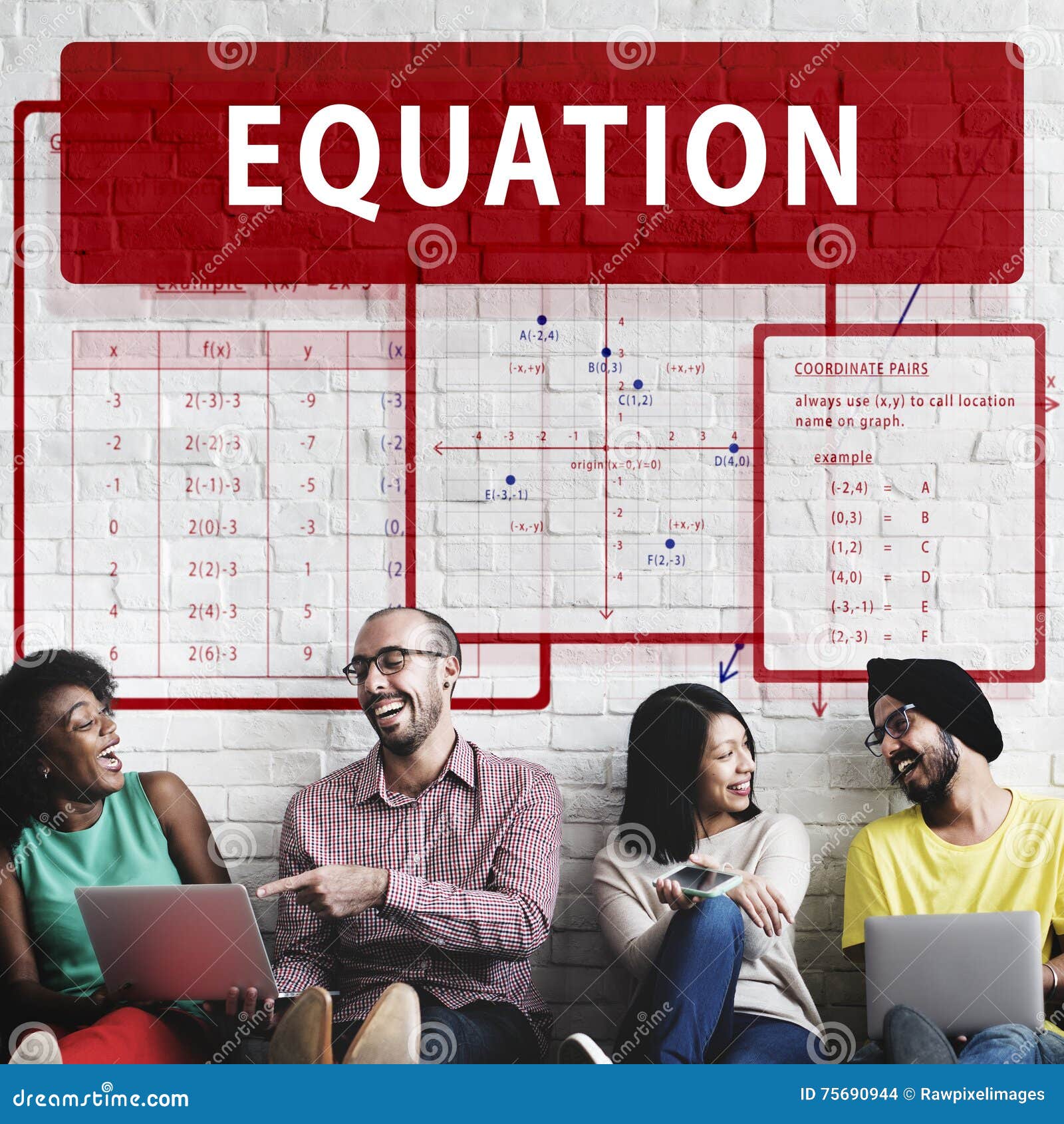 Equation Mathematics Calculation Chart Concept Stock Photo - Image of ...