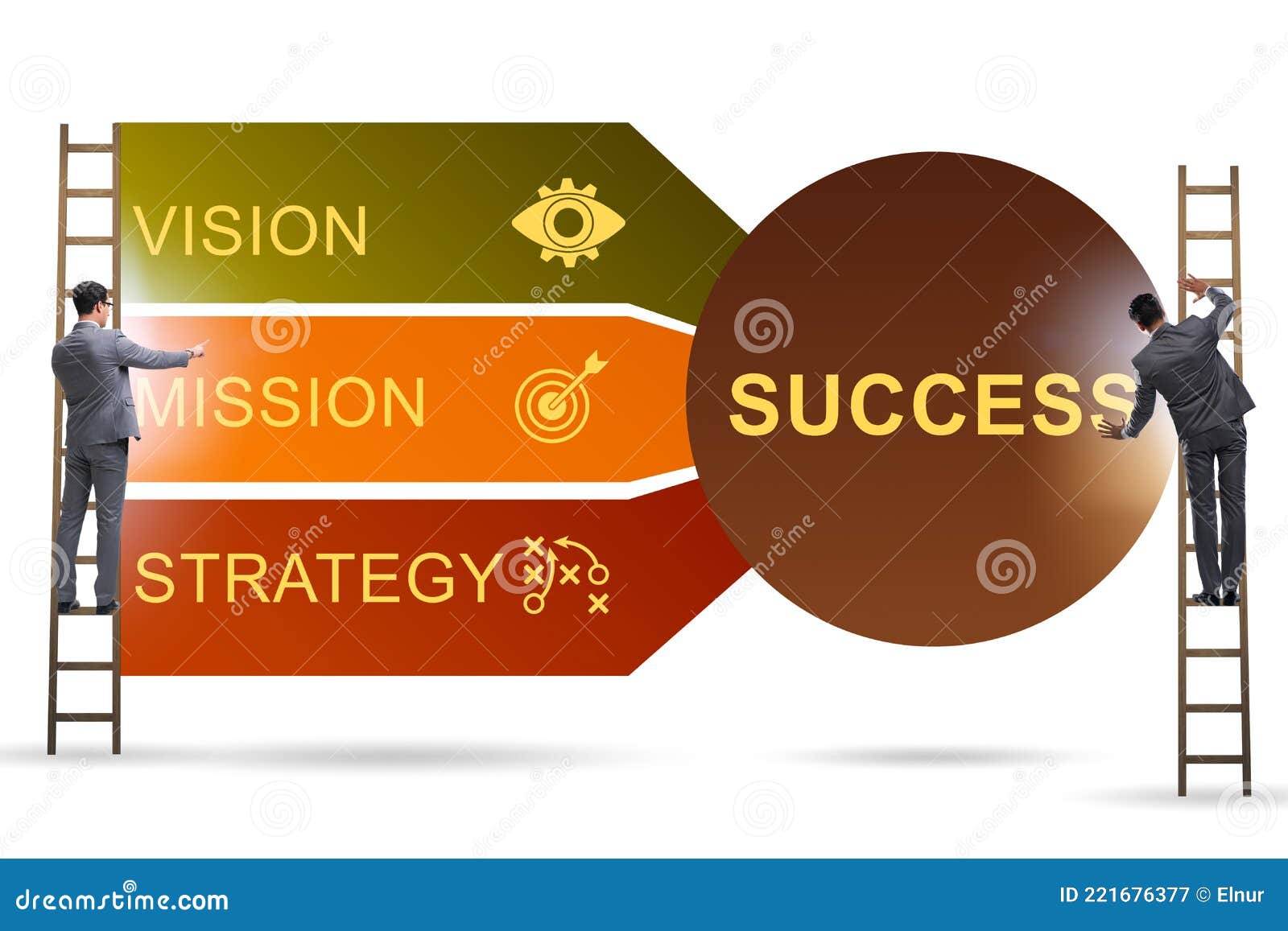 Equation of Success with with Businessman Stock Image - Image of ...