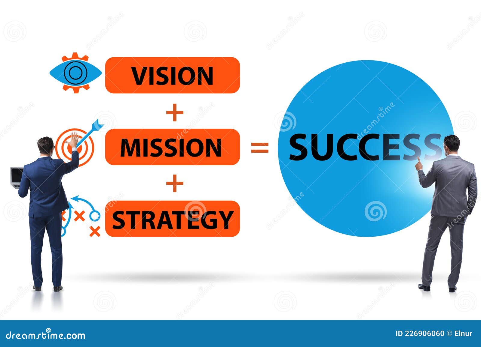 Equation of Success with with Businessman Stock Photo - Image of ...