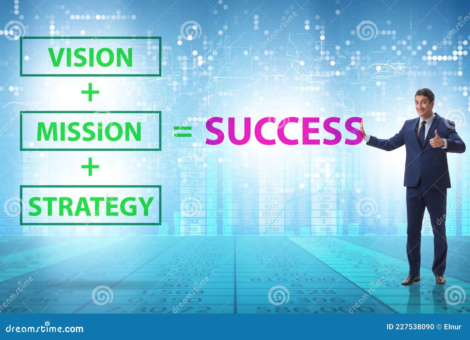 Equation of Success with with Businessman Stock Photo - Image of ...