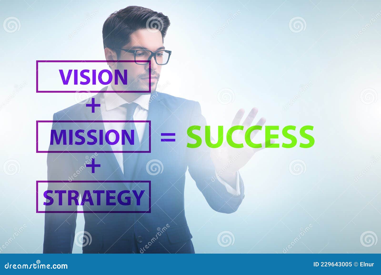 Equation of Success with with Businessman Stock Image - Image of ...