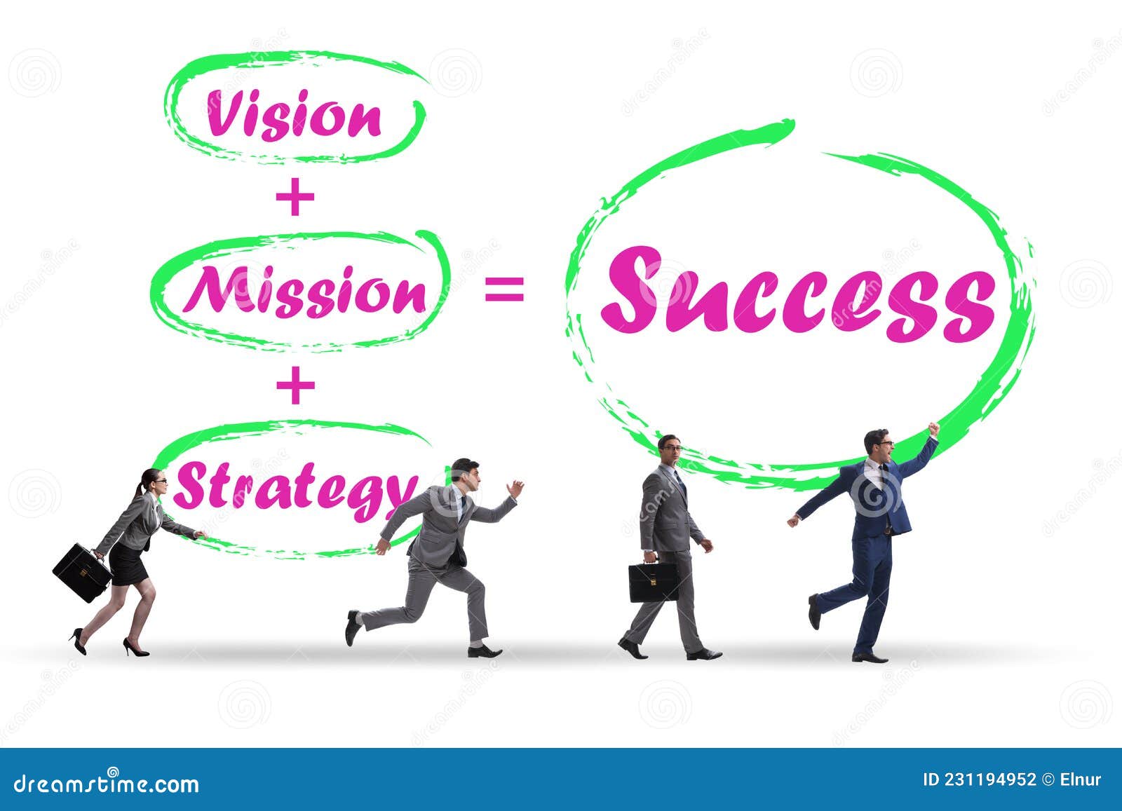 Equation of Success with with Businessman Stock Photo - Image of ...