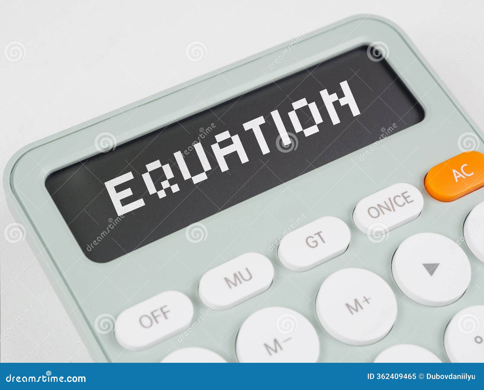 Equation Title Term on Calculator Screen Stock Image - Image of ...