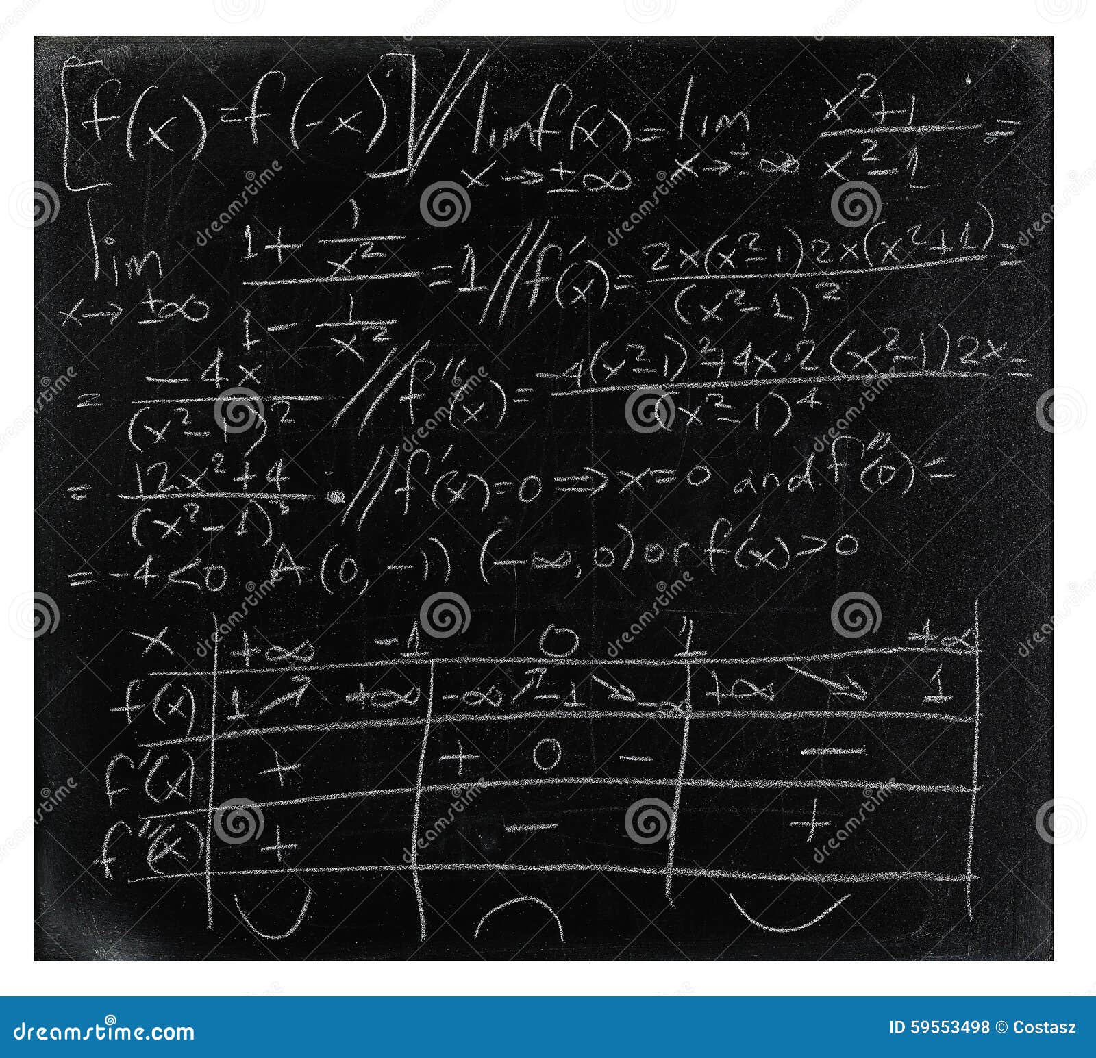 Equation stock photo. Image of chalk, fraction, lesson - 59553498