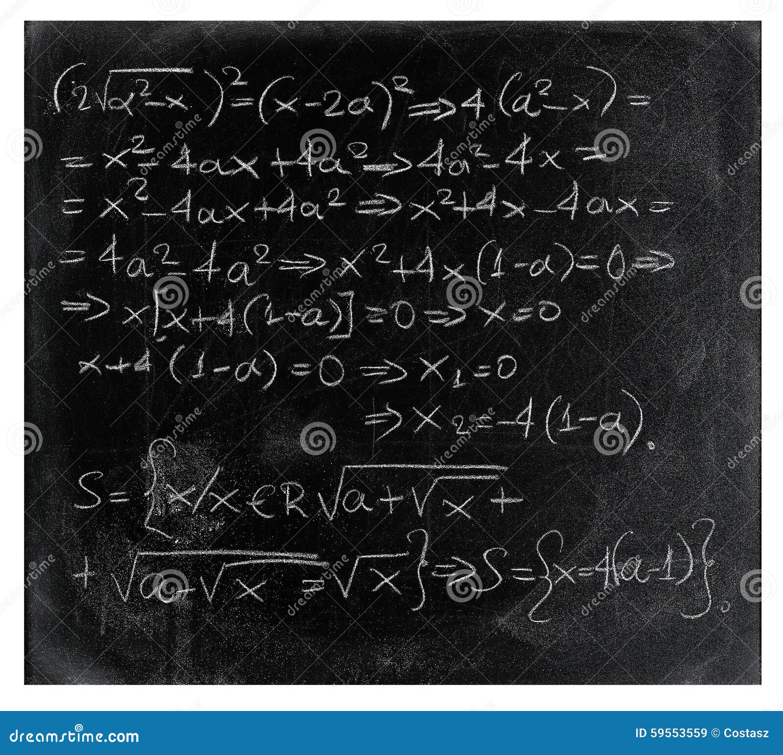 Equation stock image. Image of classroom, intelligence - 59553559