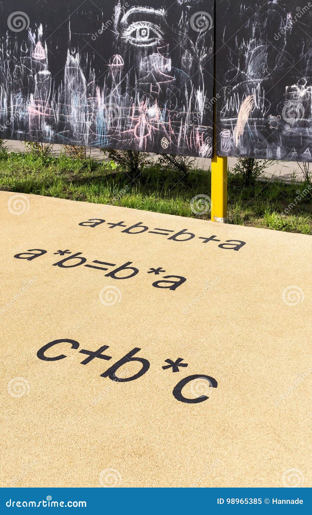 Equations on playground stock image. Image of blackboard - 98965385