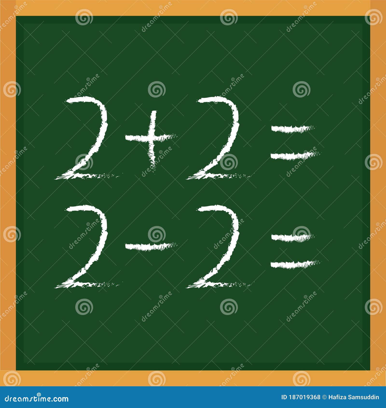 Equations Written on Chalkboard. Vector Illustration Decorative Design ...