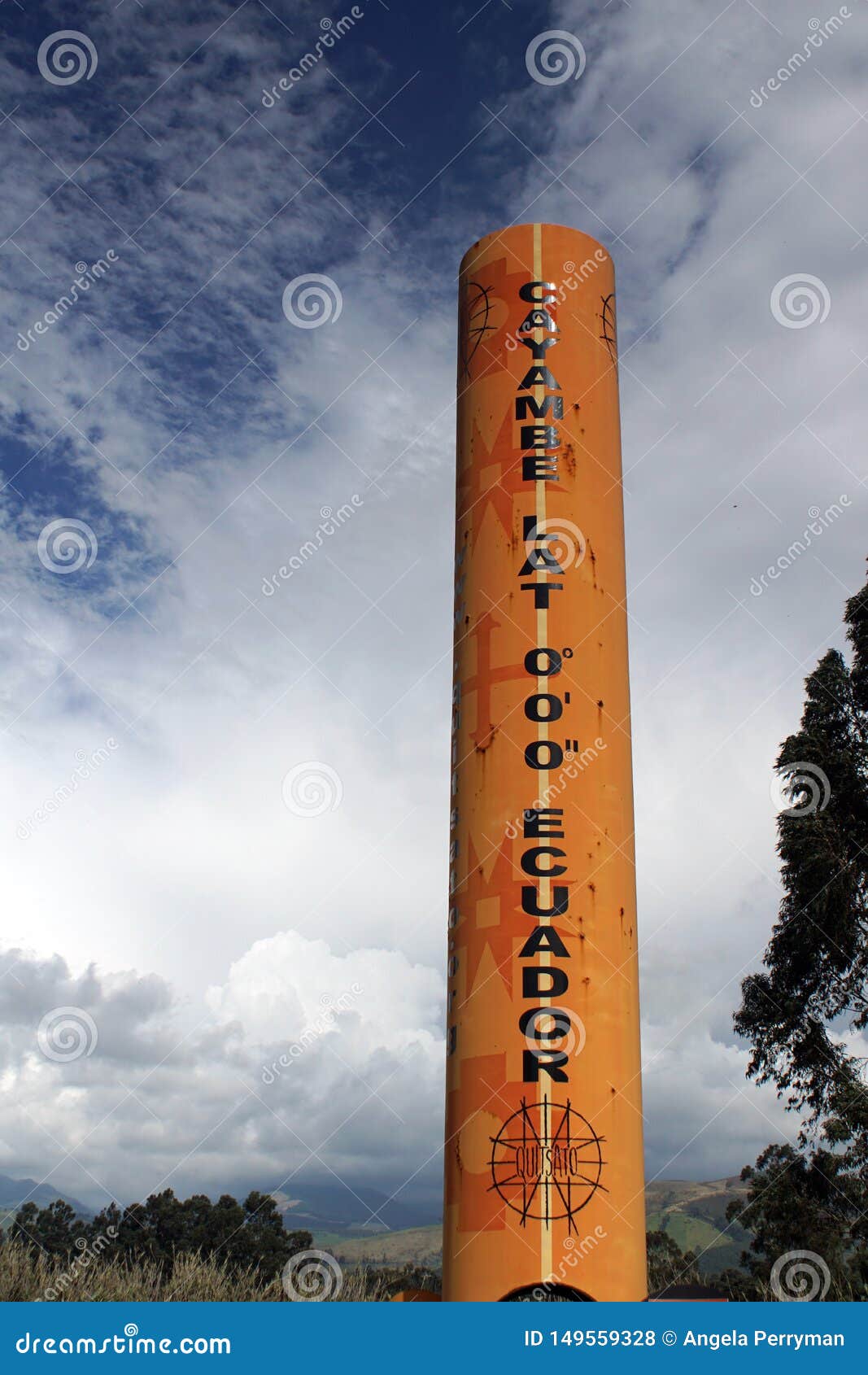 Equator marker editorial stock photo. Image of landmark - 149559328