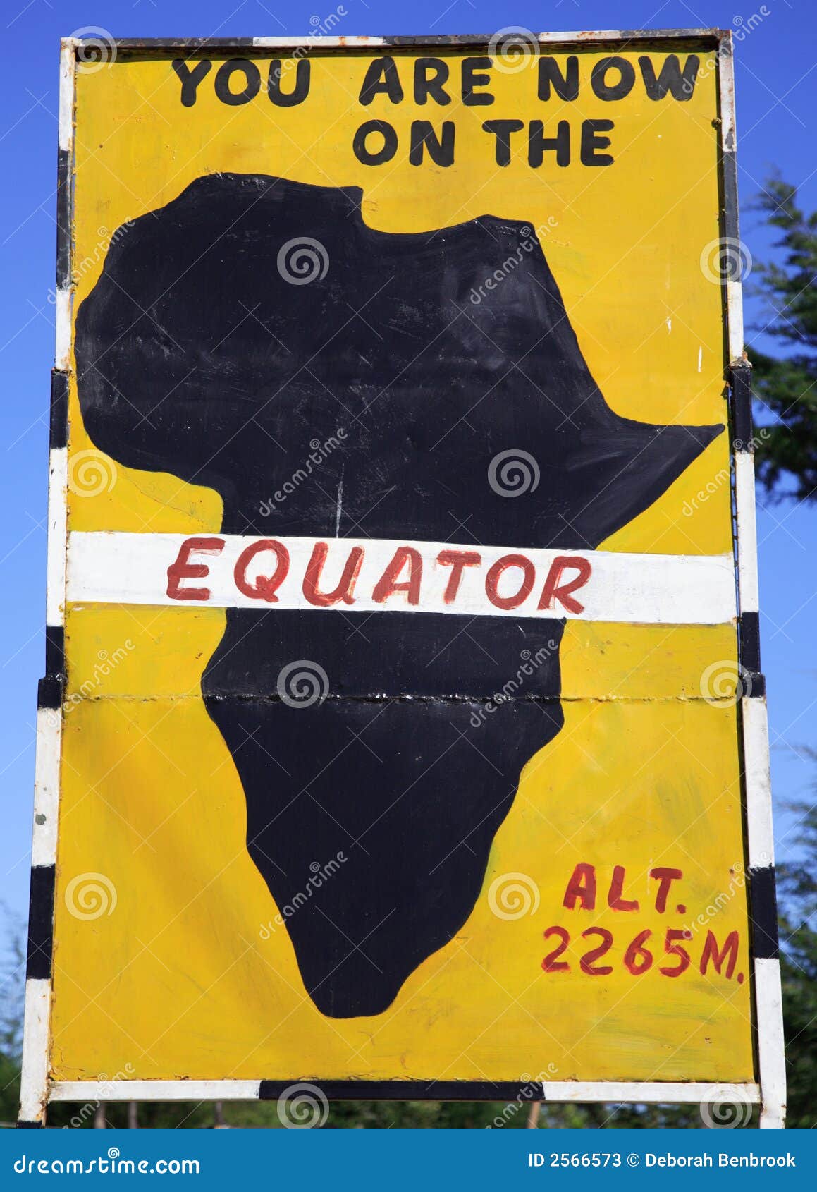 Equator sign stock image. Image of equator, crossing, signpost - 2566573