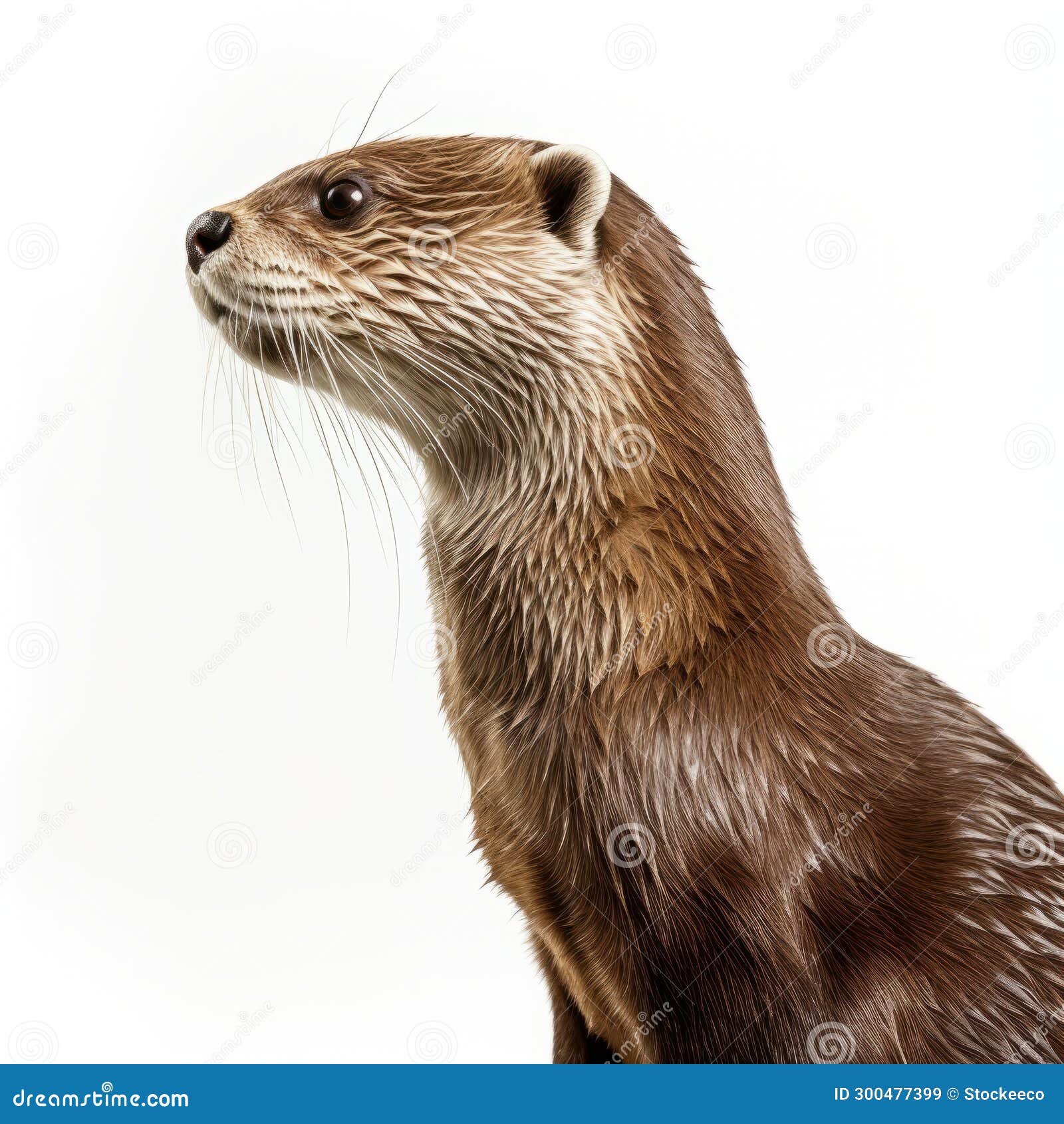Stunning Studio Portrait of a Brown Otter in Photo-realistic Style ...