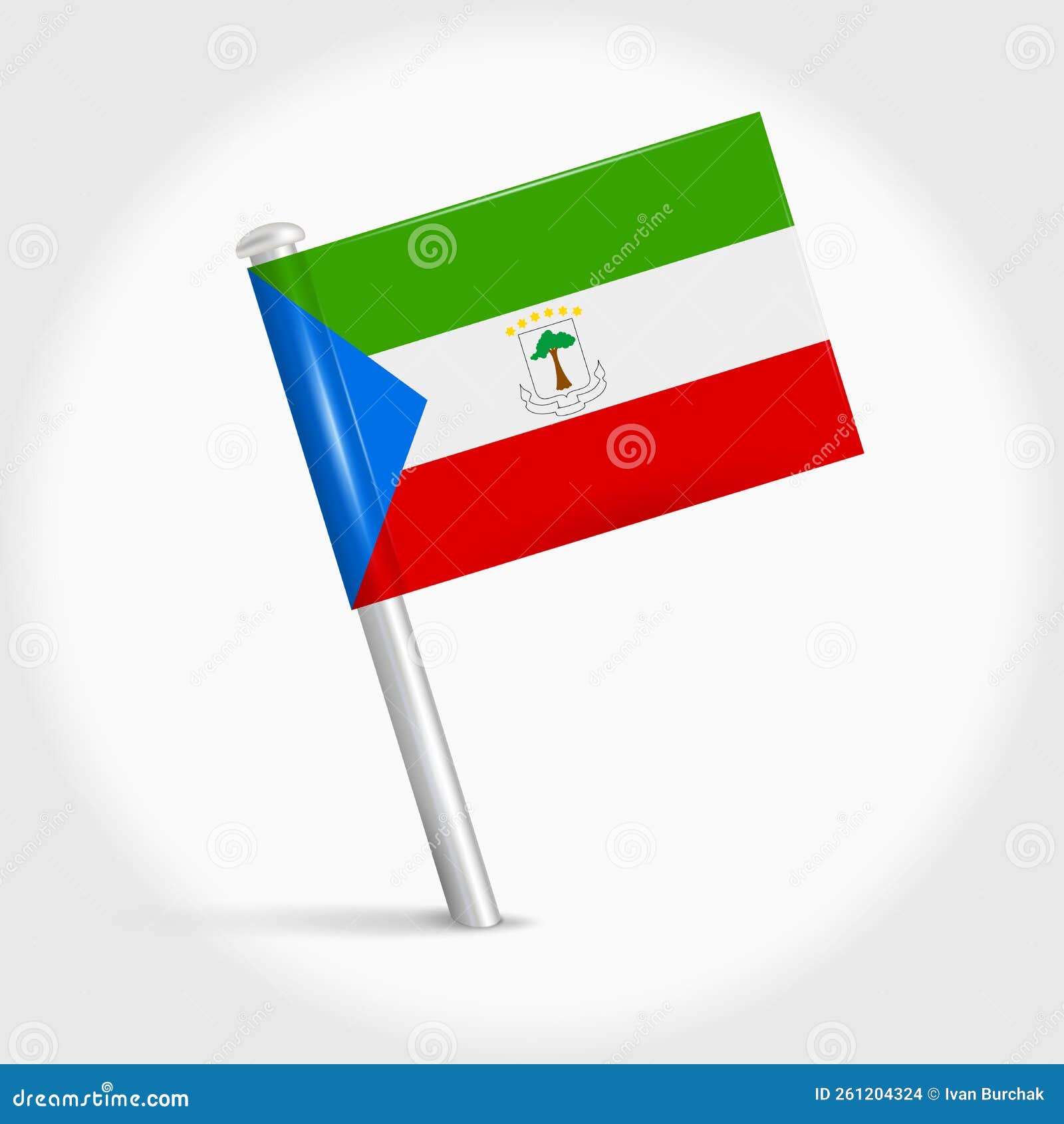 Equatorial Guinea Map Pin Flag. 3D Realistic Vector Illustration Stock ... Equatorial Guinea Map Pin Flag. 3D Realistic Vector Illustration Stock ...