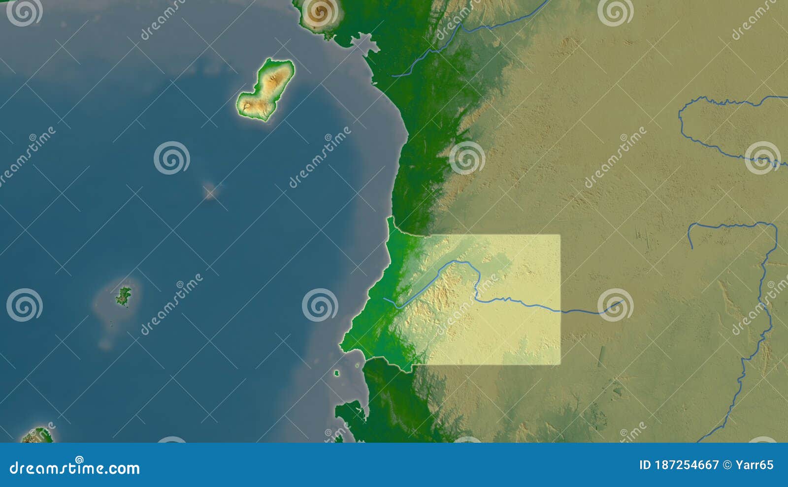Equatorial Guinea - Physical. Composition Stock Illustration ...