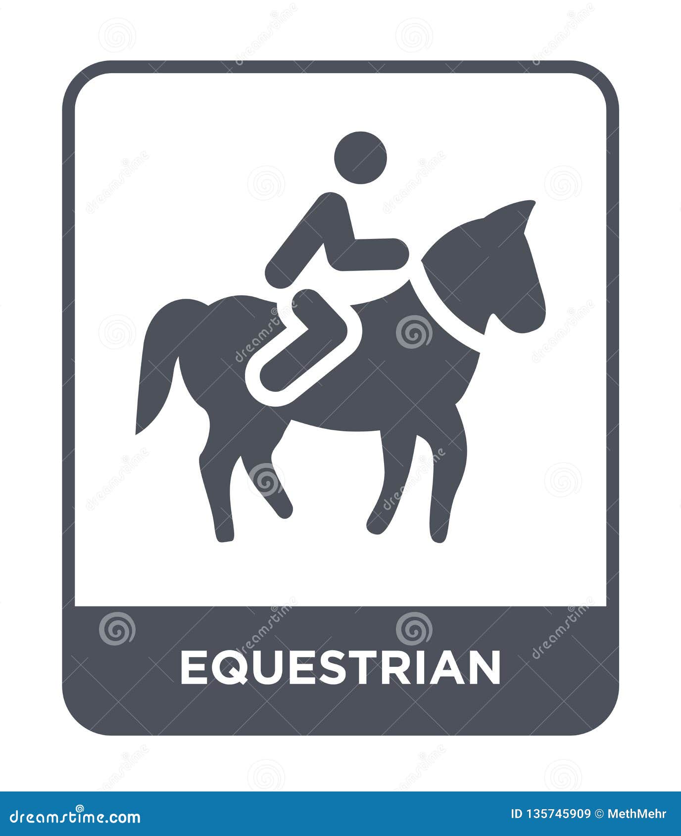 Equestrian Icon in Trendy Design Style. Equestrian Icon Isolated on ...