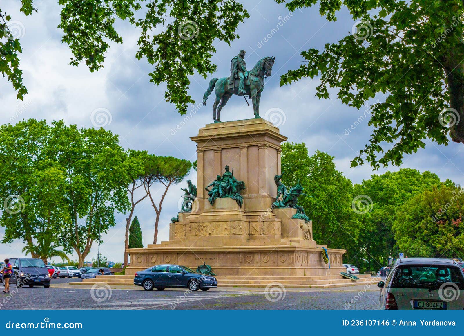 Garibaldi Monument Piazza Garibaldi Rome City Italy Editorial Photo ...