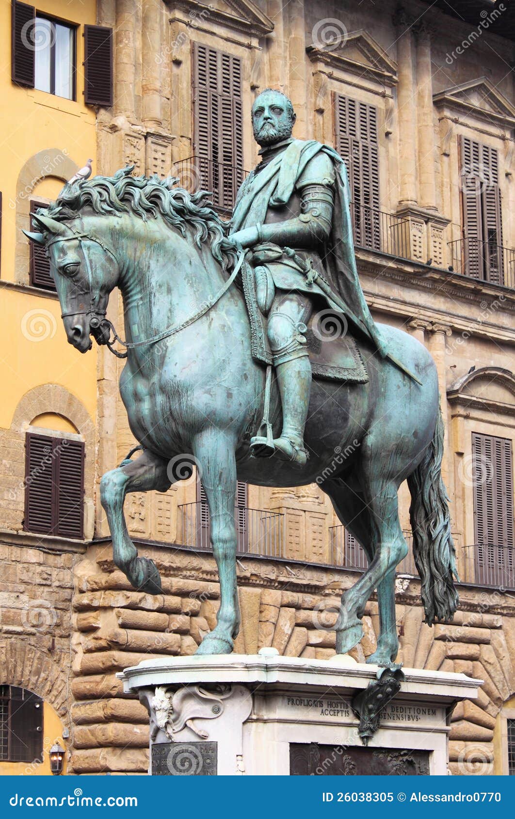 Statue Of Cosimo I De Medici In Front Of Palazzo Della Carovana Built ...