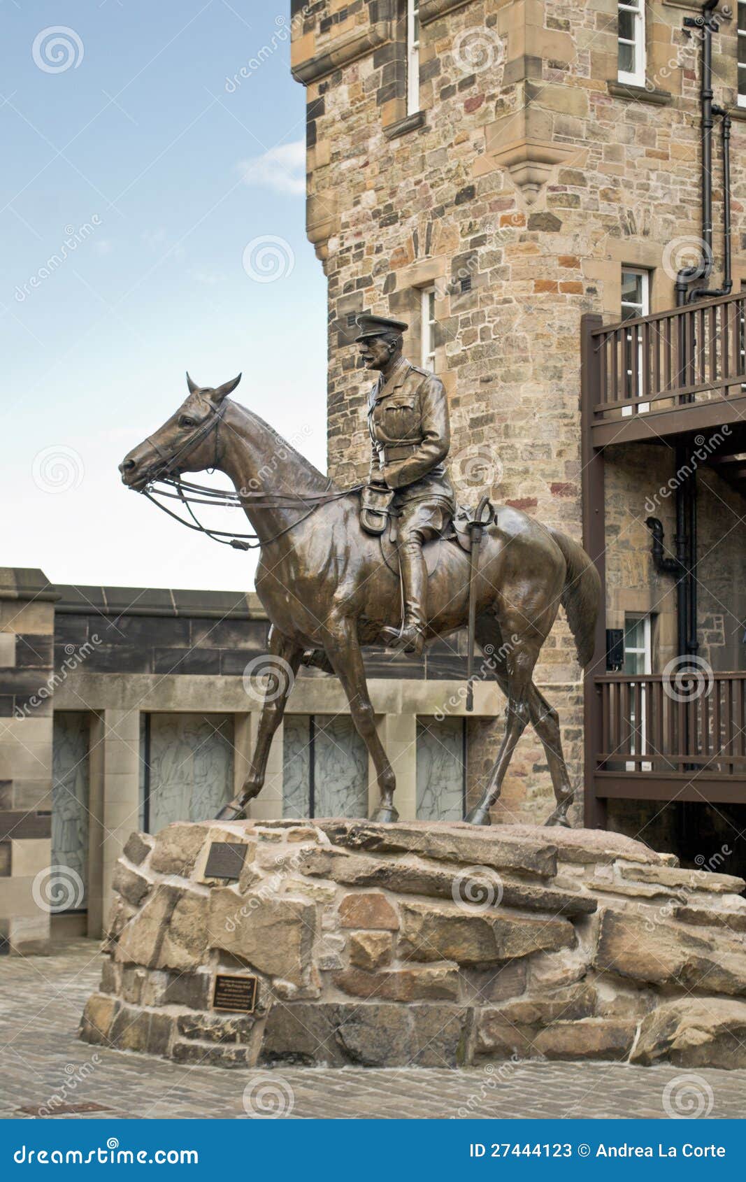Equestrian Statue in Edinburgh Castle, Scotland Stock Image - Image of ...