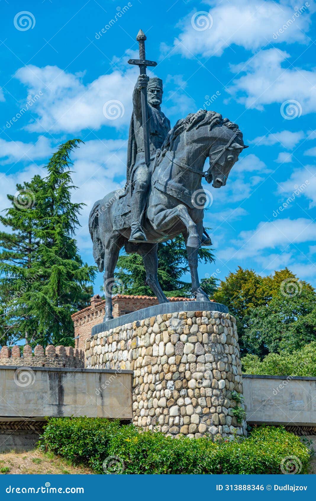 Equestrian Statue of King Erekle II in Telavi, Georgia Stock Photo ...