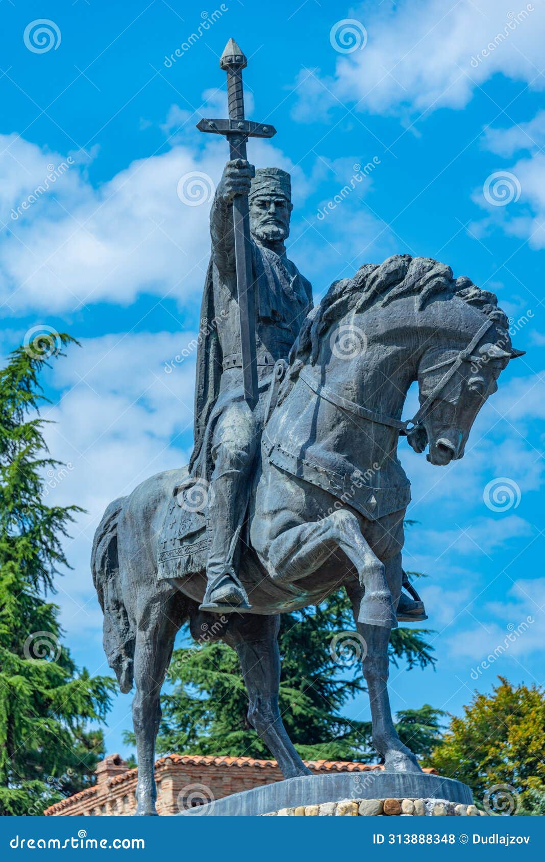Equestrian Statue of King Erekle II in Telavi, Georgia Stock Photo ...