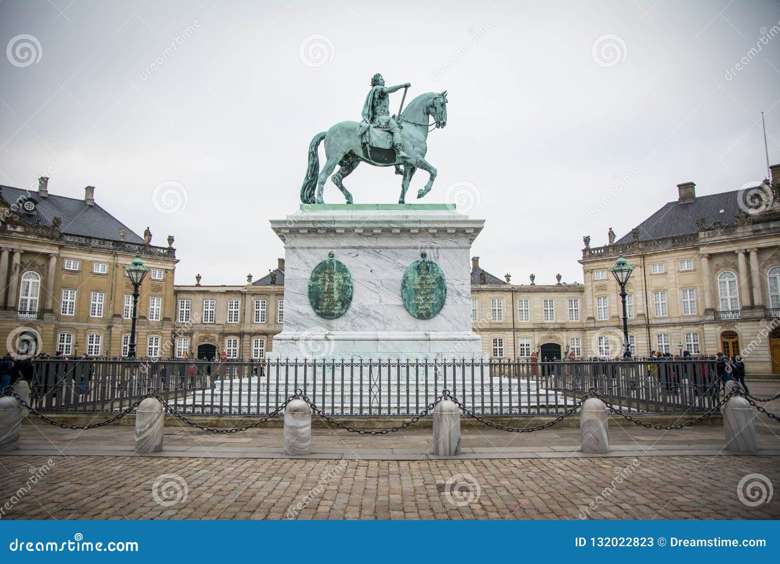 The Equestrian Statue. Amalienborg. Copenhagen. Denmark. Editorial ...