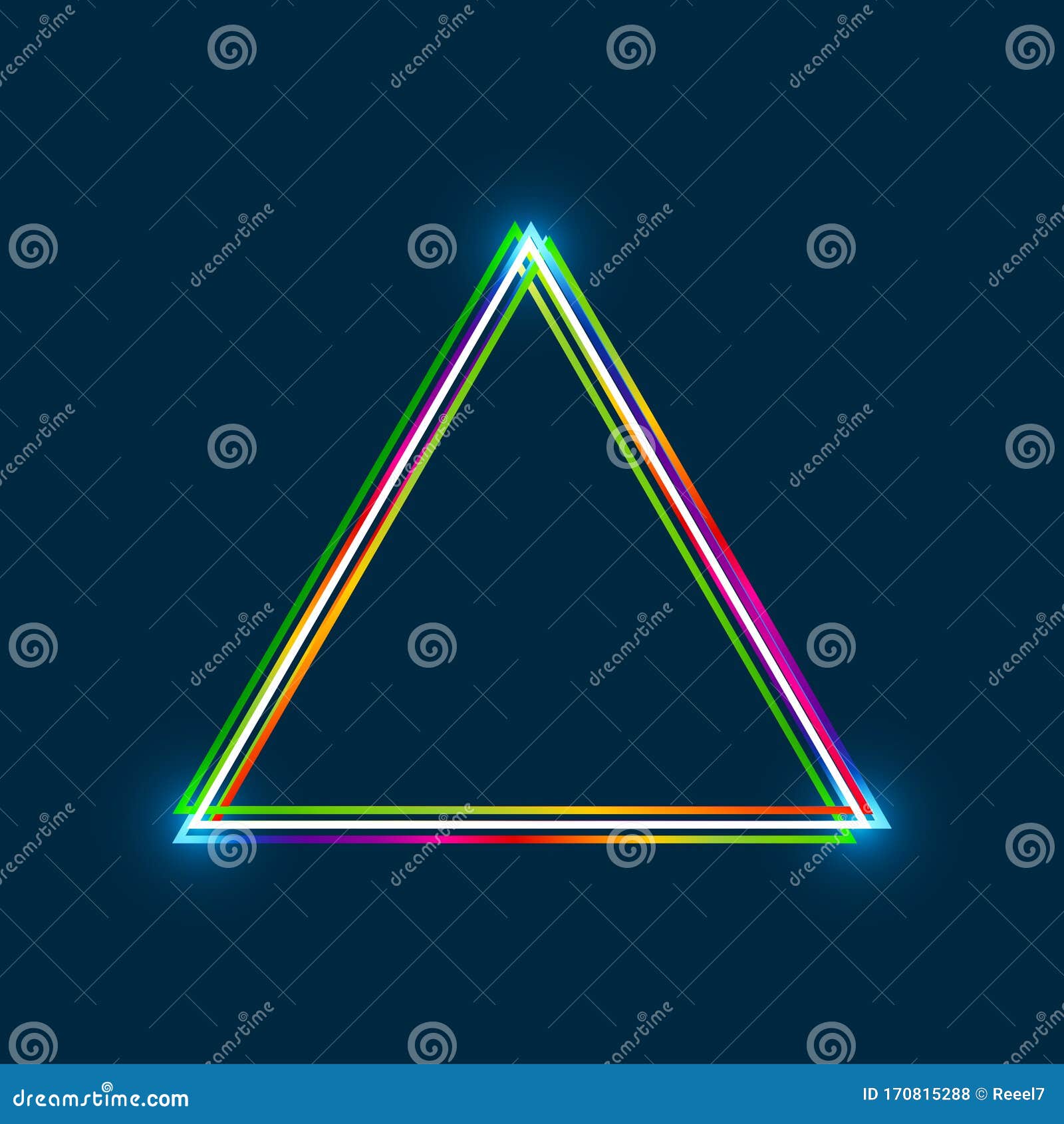 Equilateral Triangle Frame With Colorful Multi-layered Outline And ...