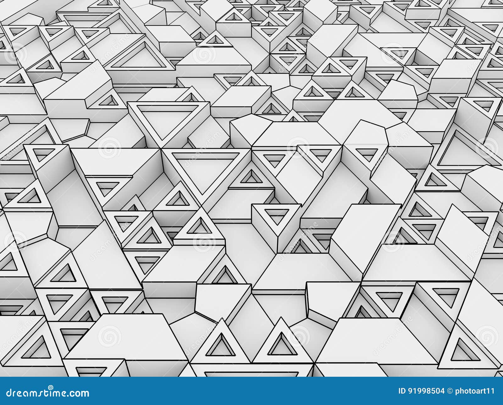 Equilateral Triangles - White Abstract Background Stock Illustration ...