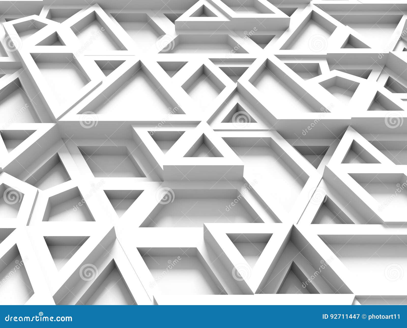 Equilateral Triangles - White Abstract Background with Shadows Stock ...