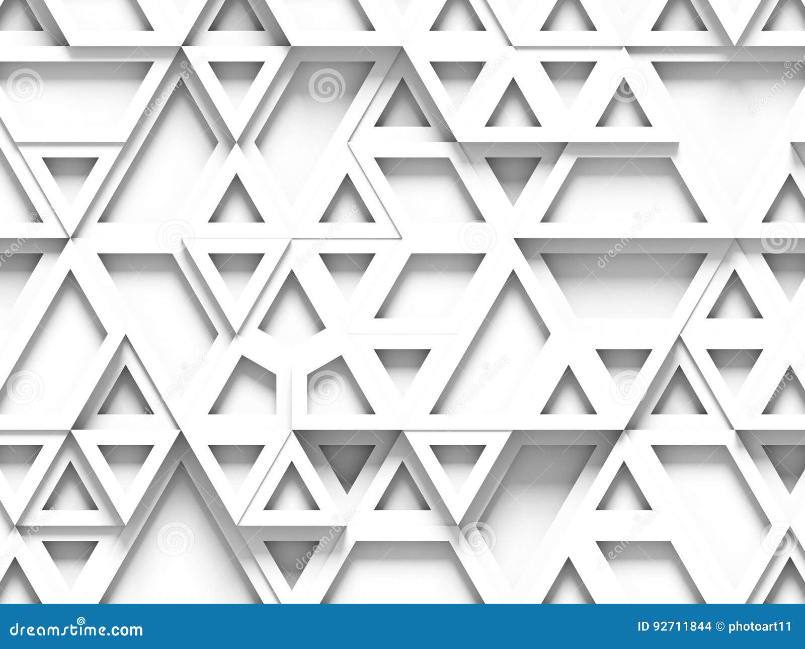 Equilateral Triangles - White Abstract Background with Shadows Stock ...