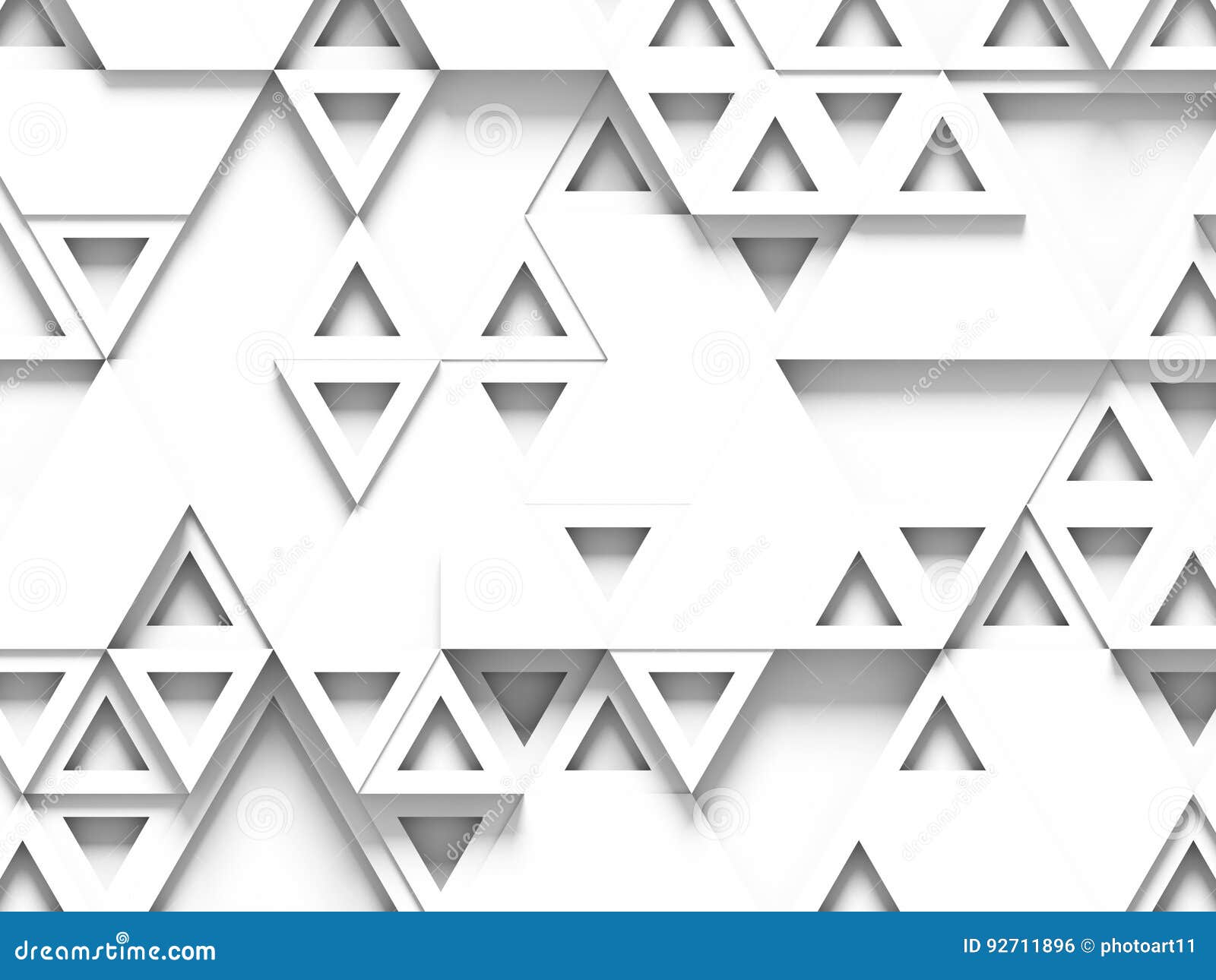 Equilateral Triangles - White Abstract Background with Shadows Stock ...