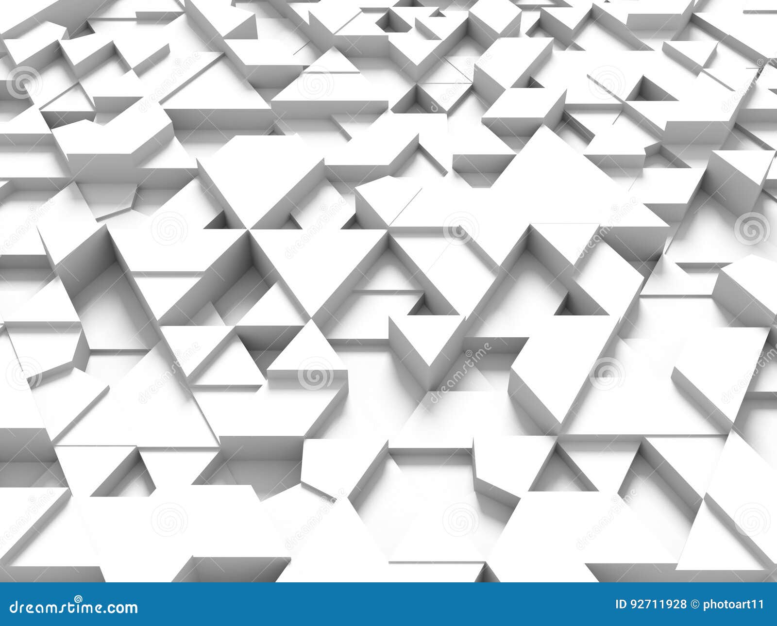 Equilateral Triangles - White Abstract Background with Shadows Stock ...