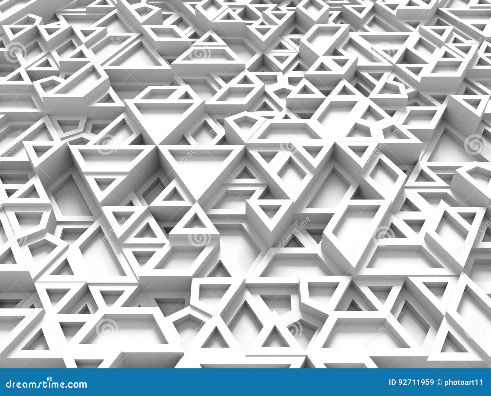 Equilateral Triangles - White Abstract Background with Shadows Stock ...