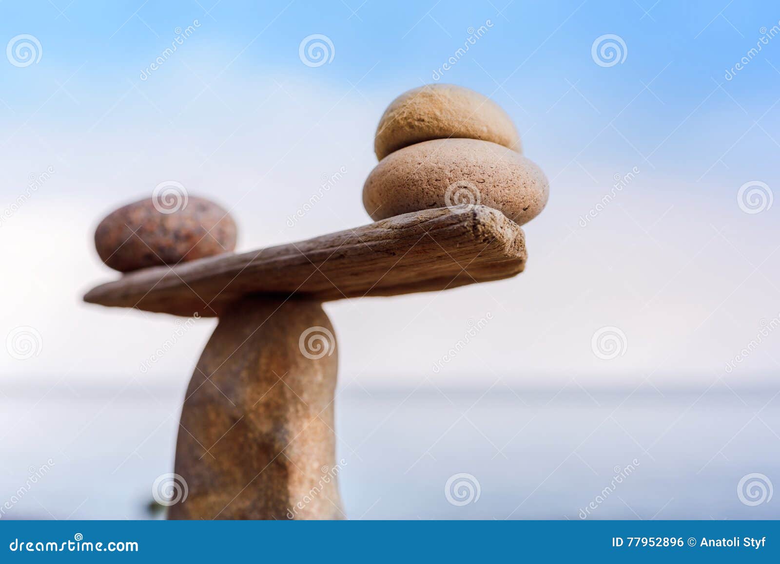 Equilibrate of stones stock photo. Image of ocean, nature - 77952896