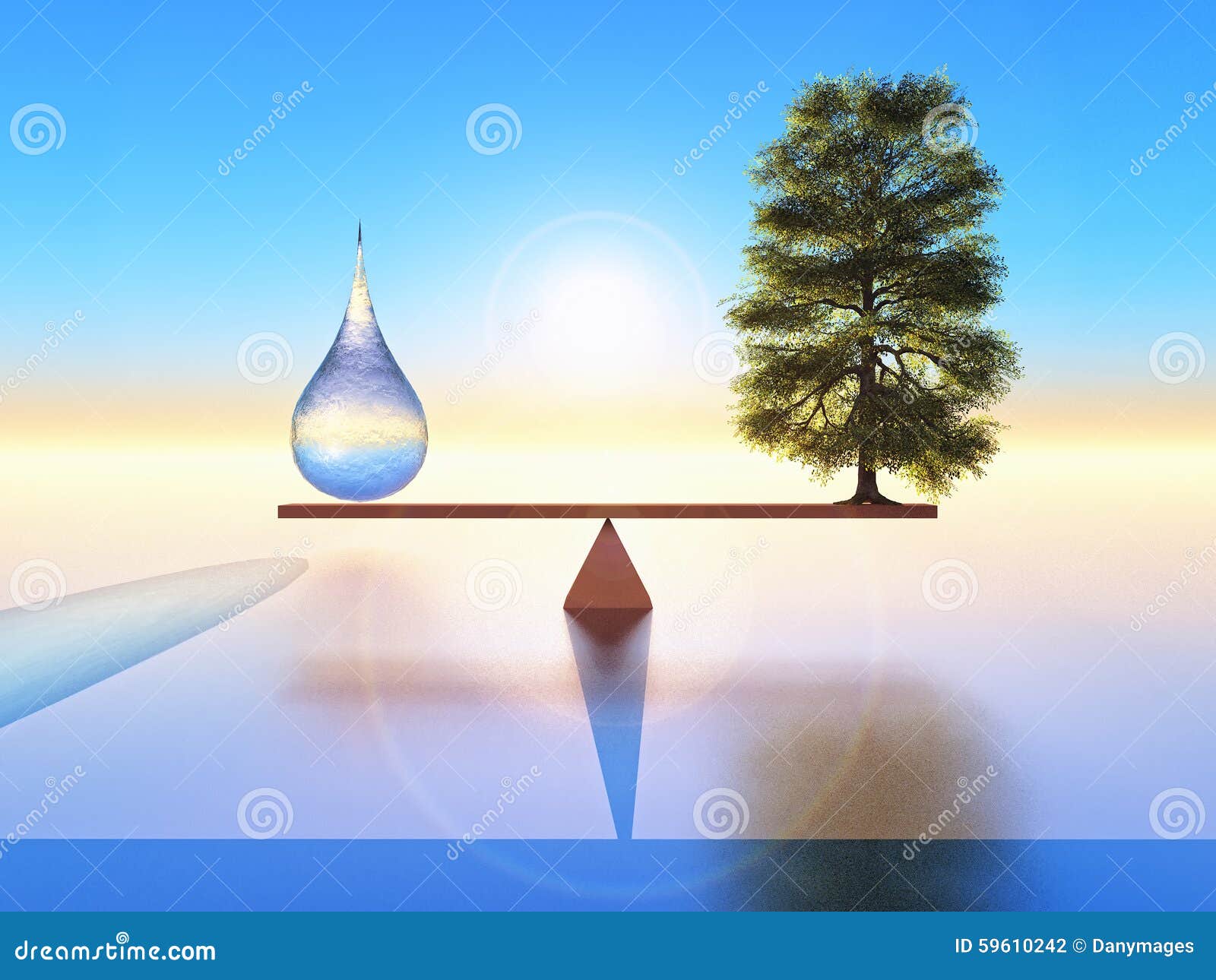 Equilibrio De La Naturaleza Stock de ilustración - Ilustración de ambiente, estabilidad: 59610242